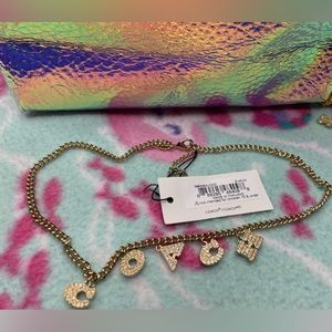 Coach | Jewelry | Coach Signature Gold Logo New 6inch Necklace | Poshmark